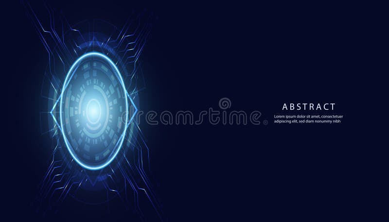 Abstract Circle Blue Interface Futuristic Background Light Blue Stock Vector - Illustration of ...
