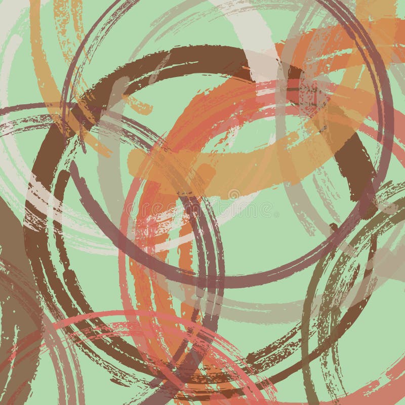 Fashionable Circular Abstract Pattern of Brush Stroke Vector Background ...