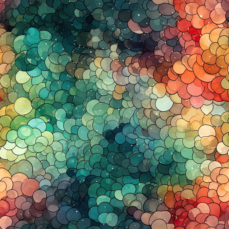 Abstract Circle of Colorful Dots and Circles (tiled) Stock Illustration ...