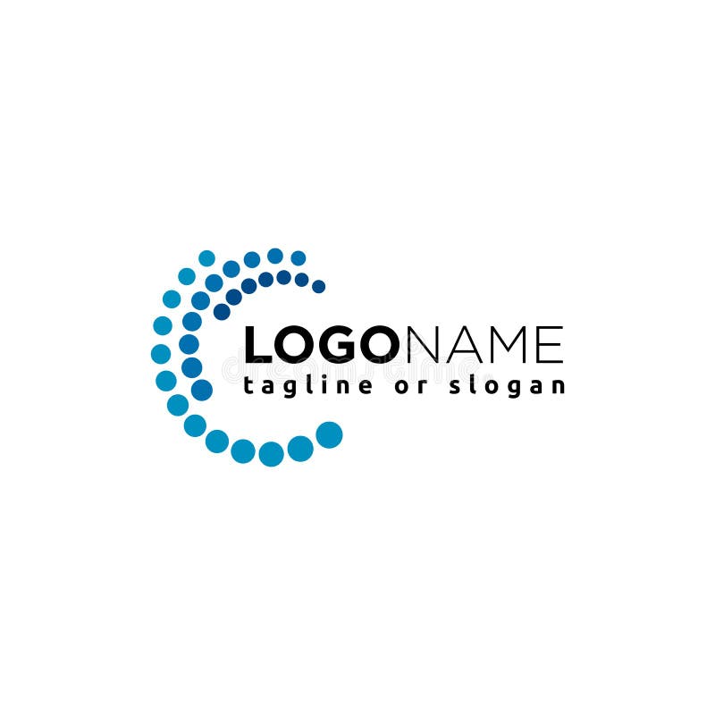 Abstract Circle Composition Logo Design Concept Stock Vector ...