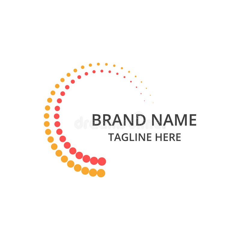 Abstract Circle Composition Logo Design Concept. Stock Illustration ...