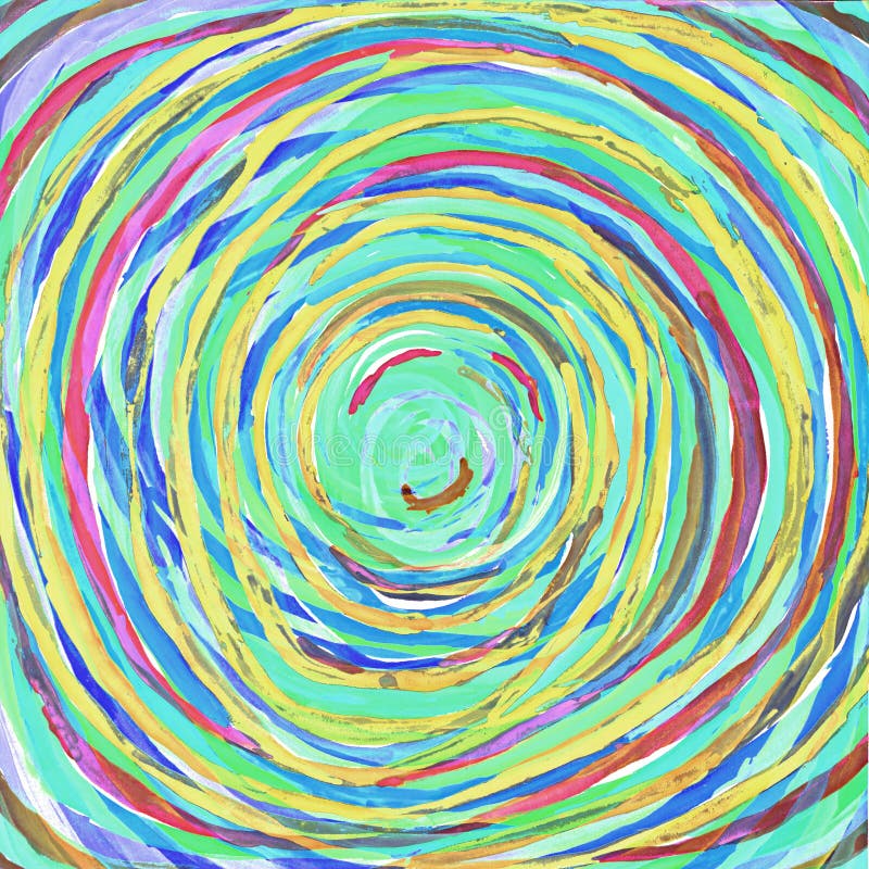 Drawing Watercolor by Hand. the Sun and the Sky Stock Illustration ...