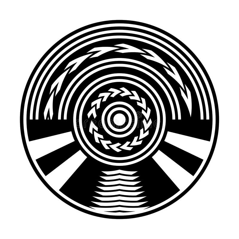 Circle Design Element. Disc Pattern Stock Vector - Illustration of ...