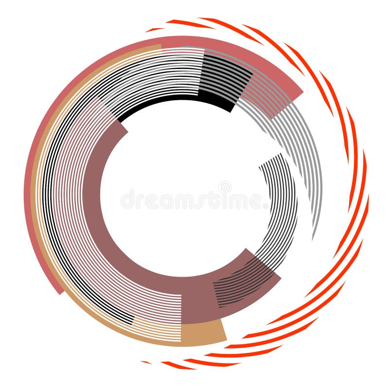 Abstract Circle Design Element. Stock Vector - Illustration of beige ...