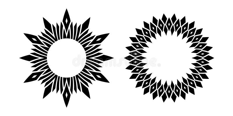 Abstract Circle Design Elements. Patterns for Decorative Round Frames ...