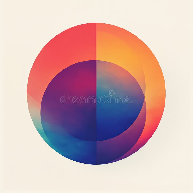 Abstract Circle Design with Gradient Colors and Smooth Textures Stock ...