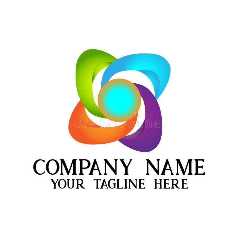 Abstract Circle Design Logo Vector Stock Vector - Illustration of ...