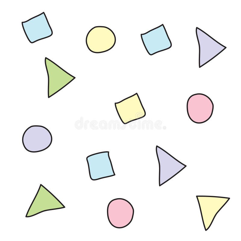 Abstract Circle, Dot, Cube Triangle Pattern Background, Vector Graphic ...