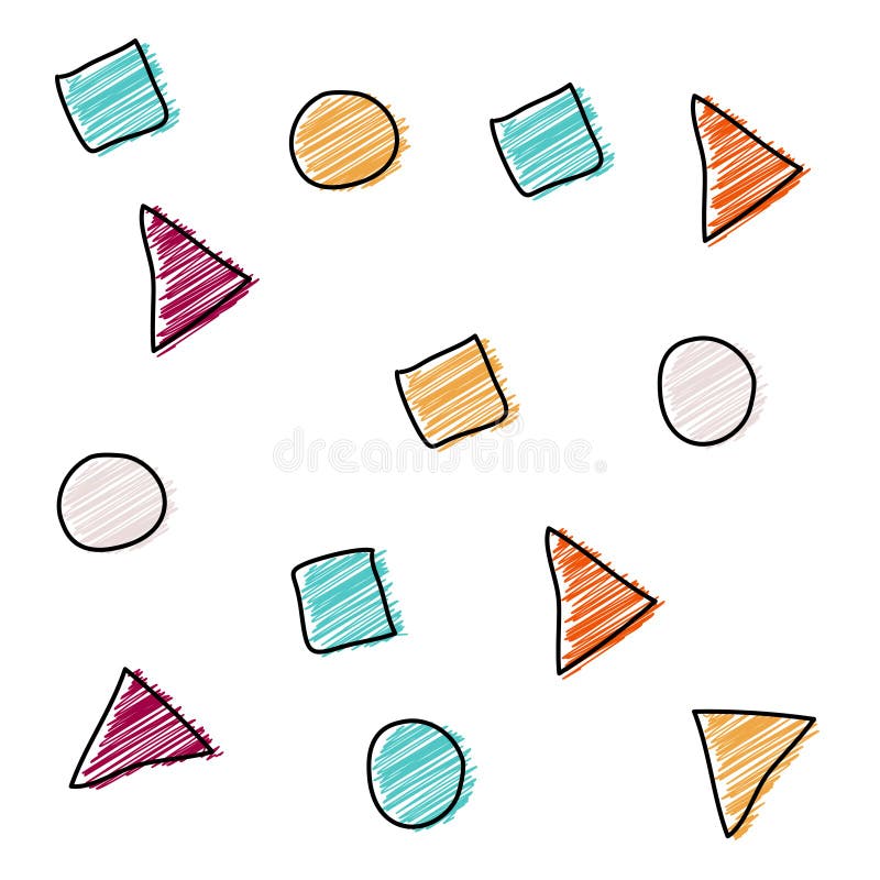 Abstract Circle, Dot, Cube Triangle Pattern Background, Vector Graphic ...
