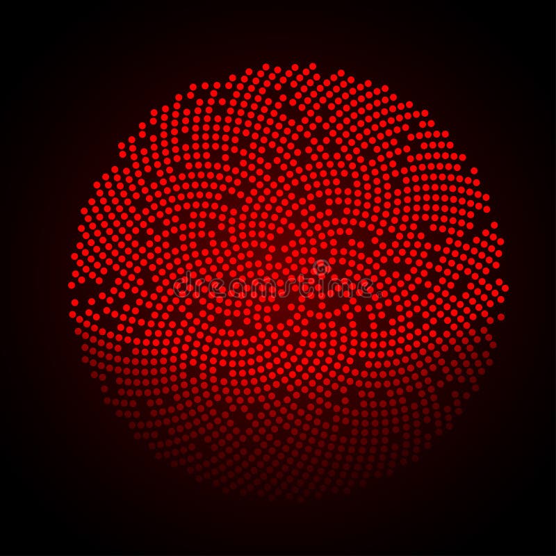 Abstract Circle Dotted Red Background. Vector Illustration Stock Vector ...