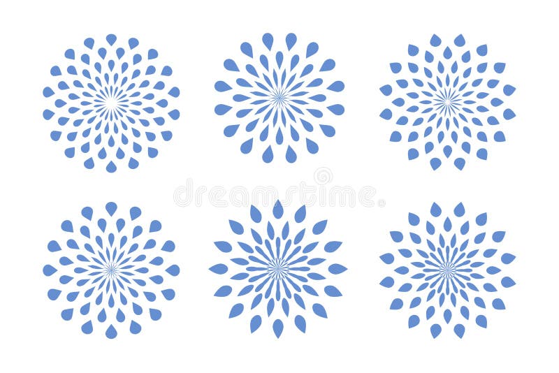 Abstract Circle Drops Dots Icons. Design Elements Stock Vector ...