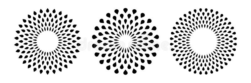Abstract Circle Drops Dots Patterns. Elements for Design Stock Vector ...