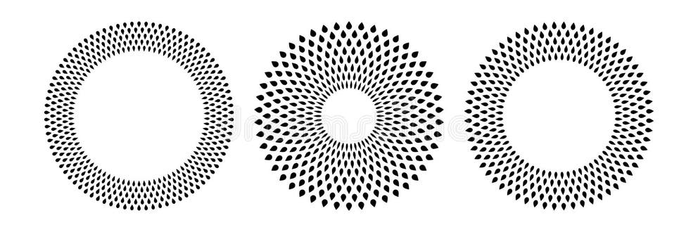 Abstract Circle Drops Dots Patterns Stock Vector - Illustration of ...