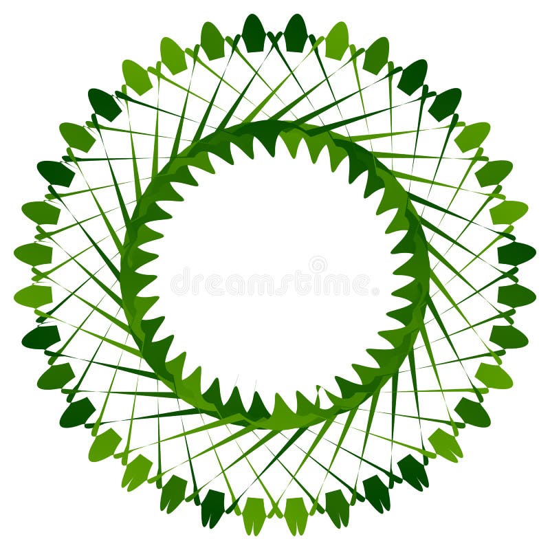 Abstract Circle Element in Green for Nature Related Themes Stock Vector ...