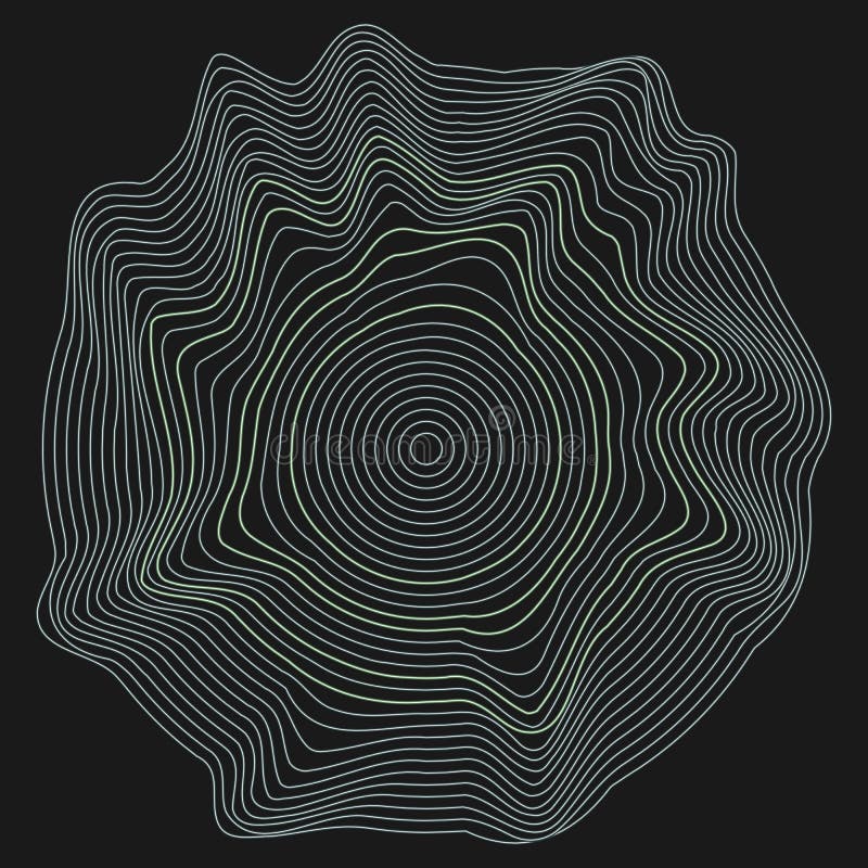 Abstract Circle of Flowing Wave Surface of Circle Lines with Soft Tone ...