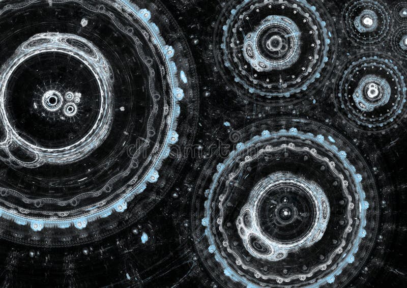 Abstract circle fractal stock illustration. Illustration of modern ...