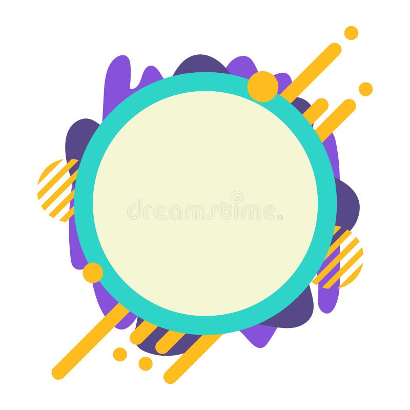 Abstract Circle Frame Decoration Stock Illustration - Illustration of ...
