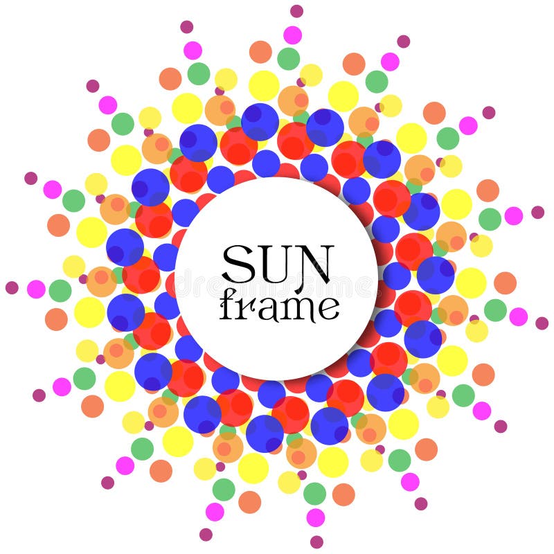 Abstract Circle Frame with Dots Stock Vector - Illustration of colored ...