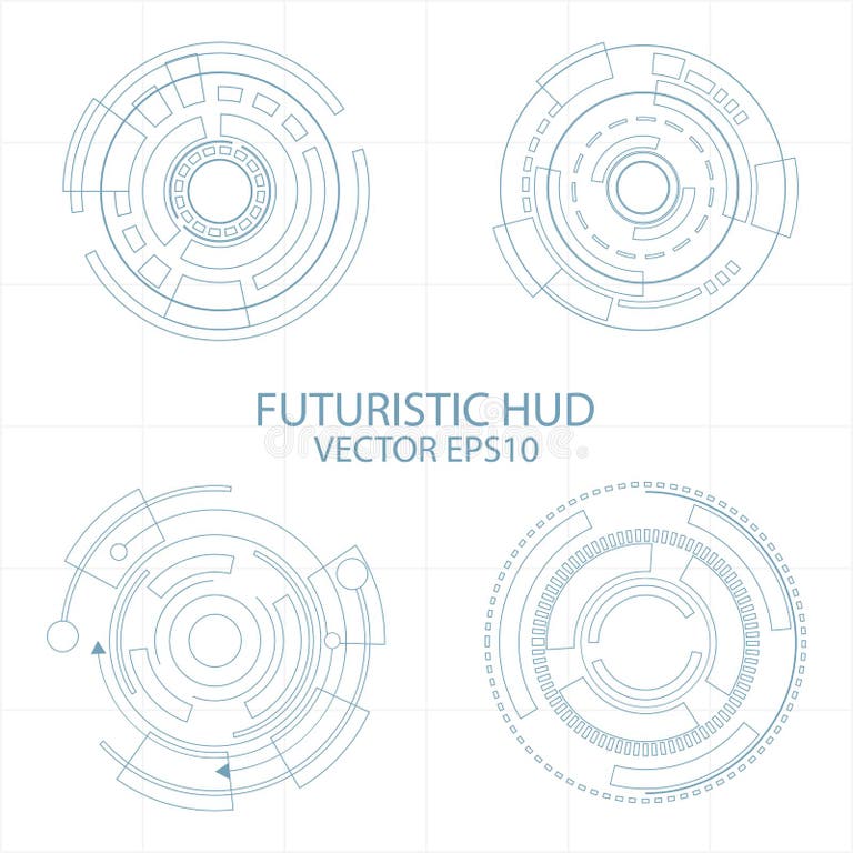 Futuristic Digital Circle Stock Illustrations – 412,939 Futuristic ...