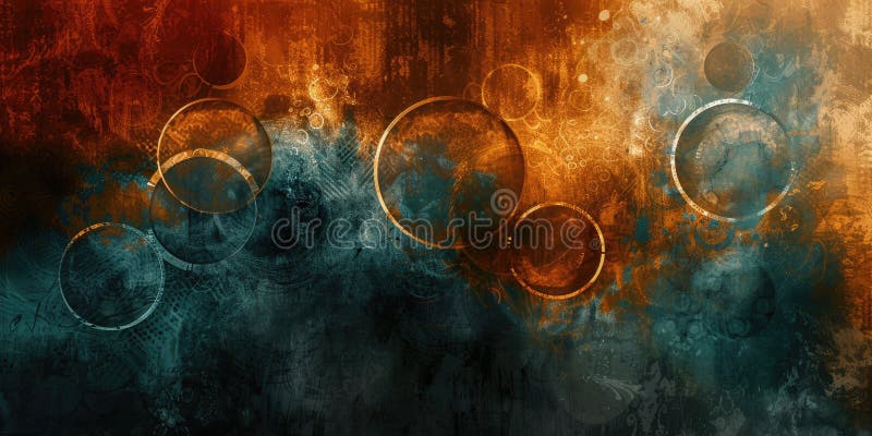 Abstract Circle Geometric Shape Effect on Surface Digital Cyber Design ...