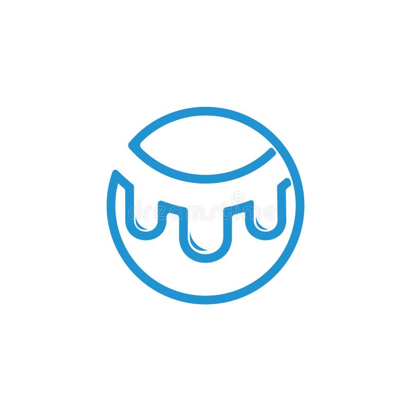 Abstract Circle Geometric Water Drop Symbol Logo Vector Stock Vector ...