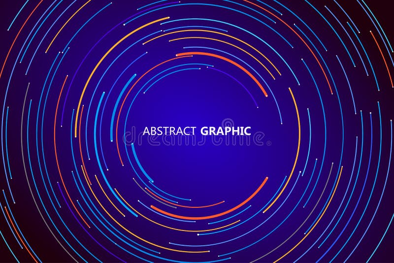 Abstract Circle Graphic Composed of Colorful Circle Lines, Vector ...