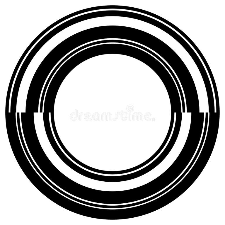 Circular Concentric Angular Shape Icon Stock Illustrations – 835 ...