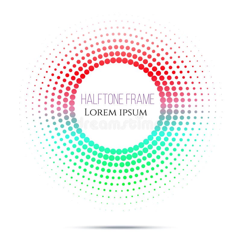Abstract Circle Green and Red Gradient Halftone on White Background ...
