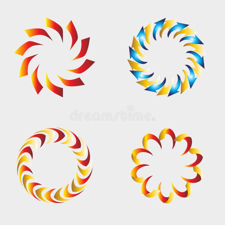 Abstract Circle Icon Elements for Design Vector Set Stock Illustration ...
