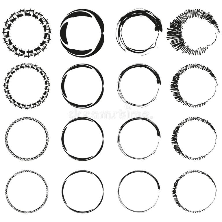 Abstract Circle Icon. Outline Round Figure. Decorative Ring Shape ...