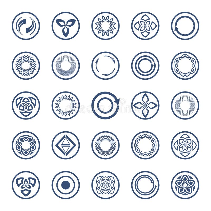 Abstract Circle Icons. Design Elements Set Stock Vector - Illustration ...