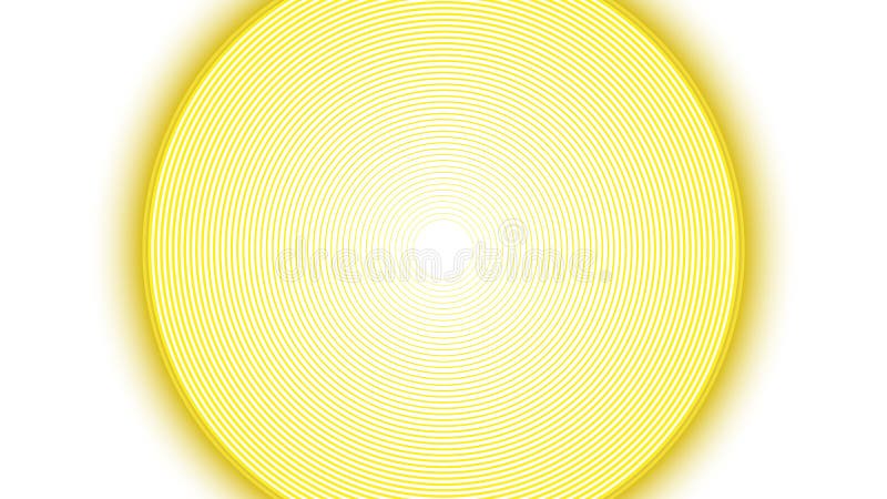 Abstract Circle Illuminate Light Yellow on White Background Stock ...