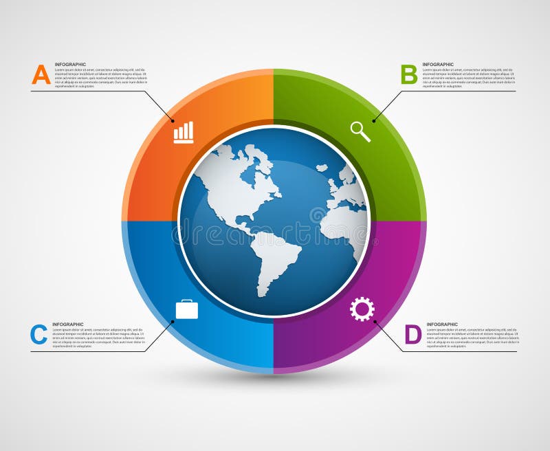 Abstract Circle Infographic Design Template. Stock Vector ...