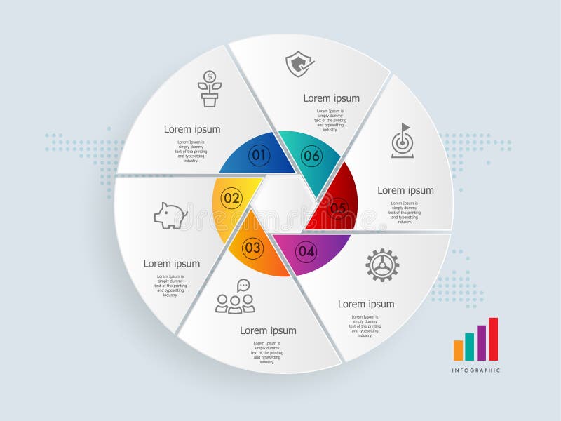Abstract Circle Infographics Presentation Element Template with ...