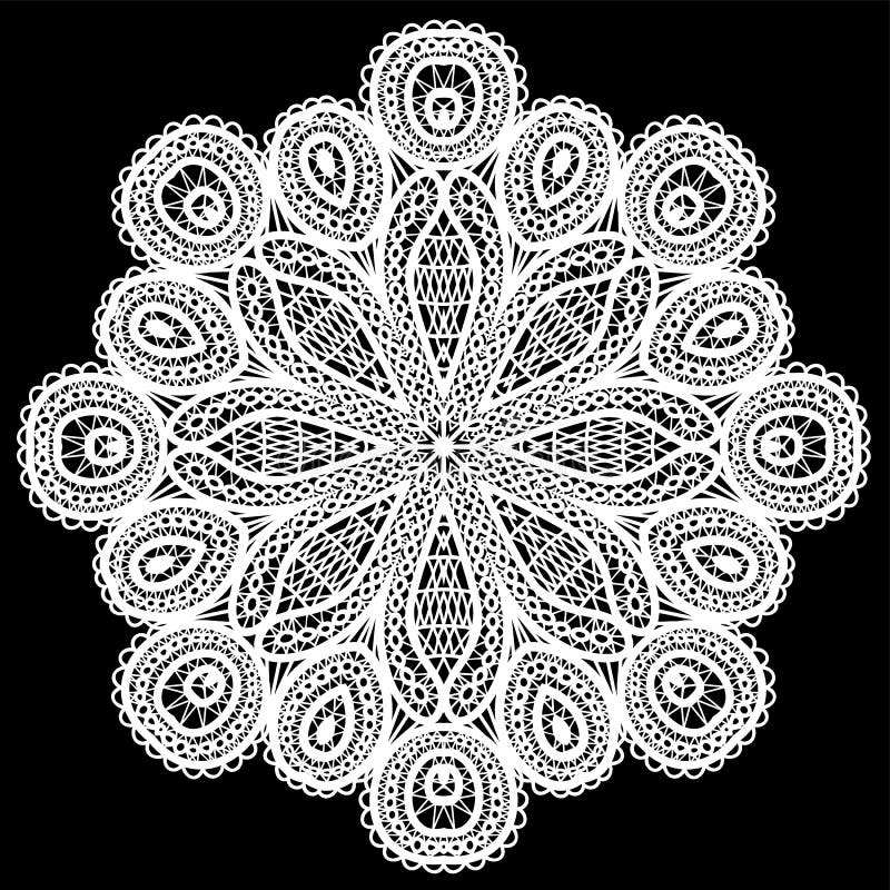 Lace mandala. stock vector. Illustration of india, pattern - 39295206