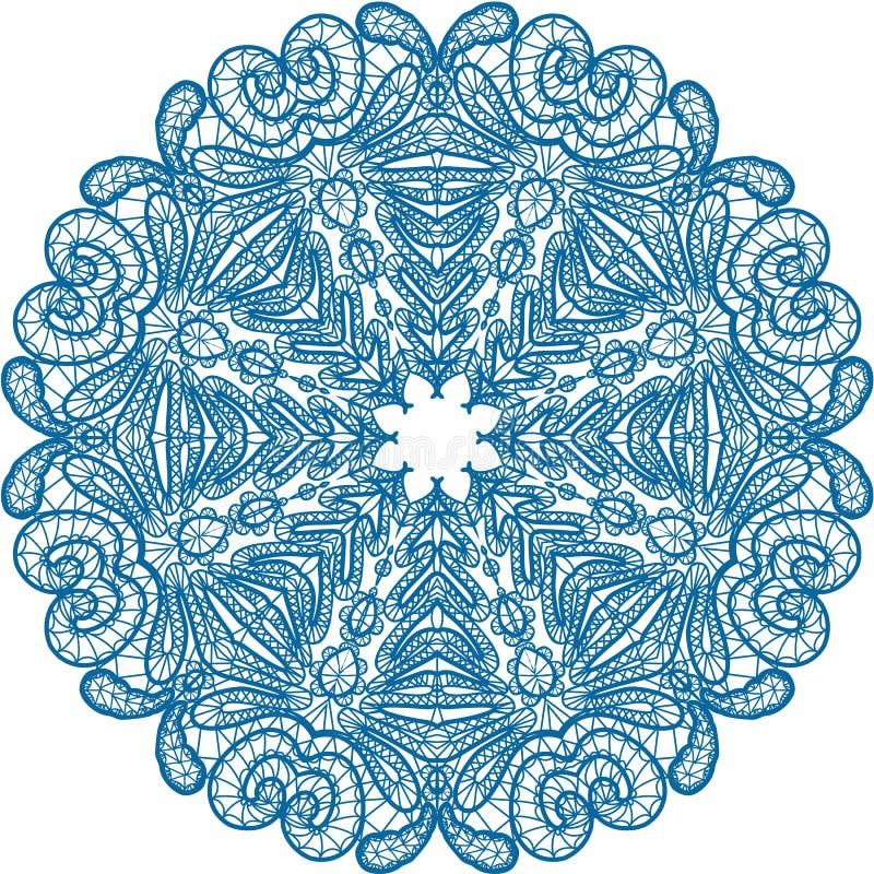 Set of Abstract Circle Lace Patterns. Stock Vector - Illustration of ...