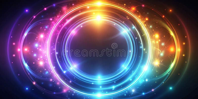 Abstract Circle Light Effect Background Stock Illustration ...