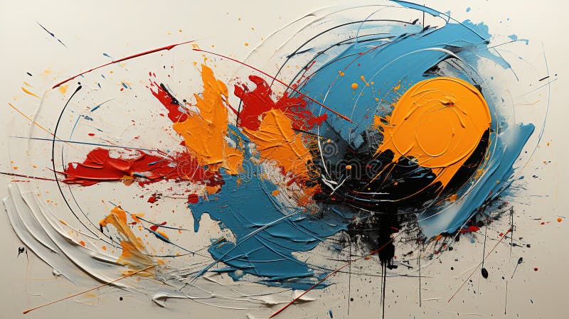 Abstract Circle Liquid Motion Flow Explosion Colorful Pattern with ...