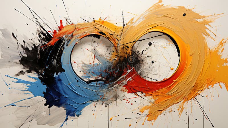 Abstract Circle Liquid Motion Flow Explosion Colorful Pattern with ...