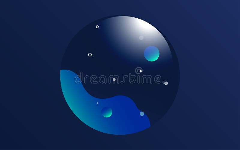 Abstract Circle Liquid Shapes. Globe Blobs with Gradient Color. Stain ...