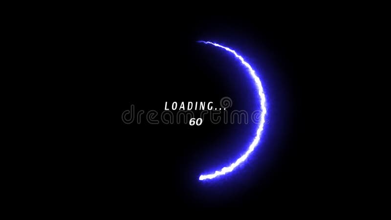 Loading Bar Light Blue Animation on Black Screen. Stock Footage - Video ...