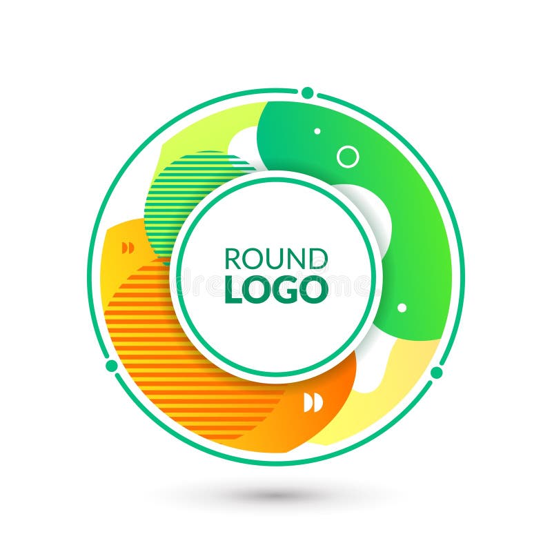 Abstract Circle Logo. Round Frame Icon. Corporate Identity. Liquid ...