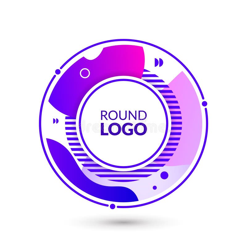 Abstract Circle Logo. Round Frame Icon. Corporate Identity. Liquid ...