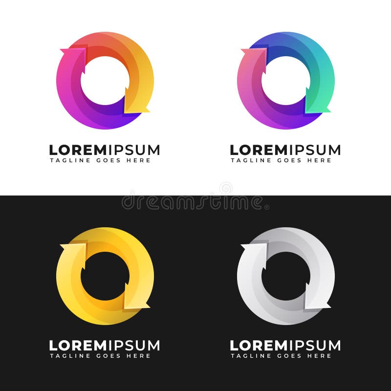 Abstract Circle Loop Modern Logo Template Stock Vector - Illustration ...