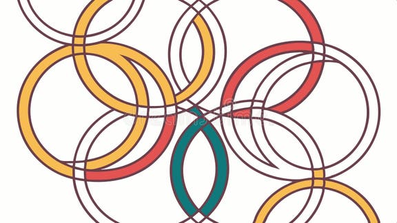 Abstract Circle Loops, Geometric Pattern for Modern Backgrounds and Art ...