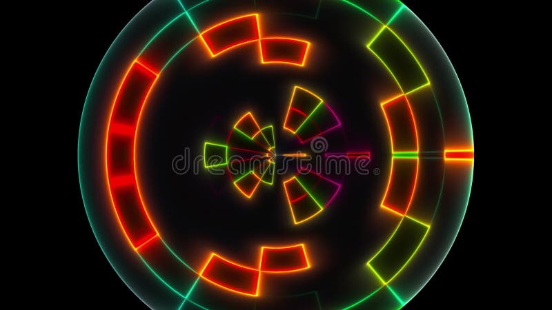 Abstract circle neon stock footage. Video of shine, looped - 303389234