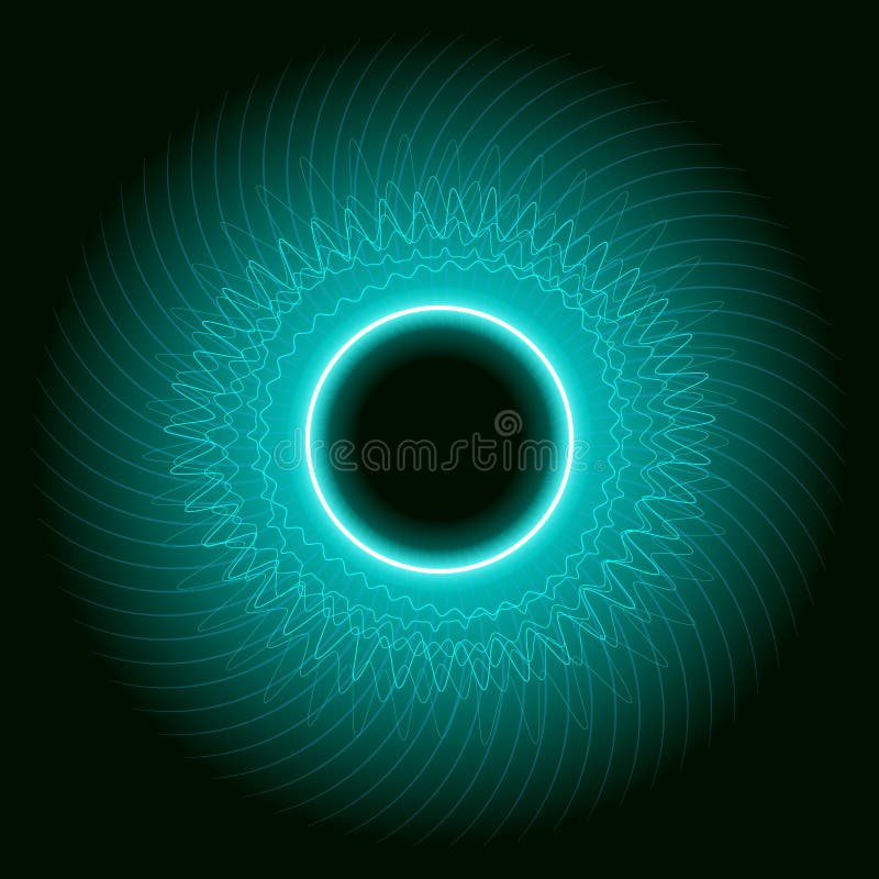 Abstract Circle with Neon Lights Stock Vector - Illustration of graphic ...