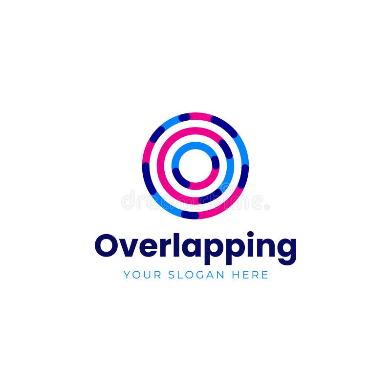 Abstract Circle Overlapping Color Logo Design Stock Vector ...