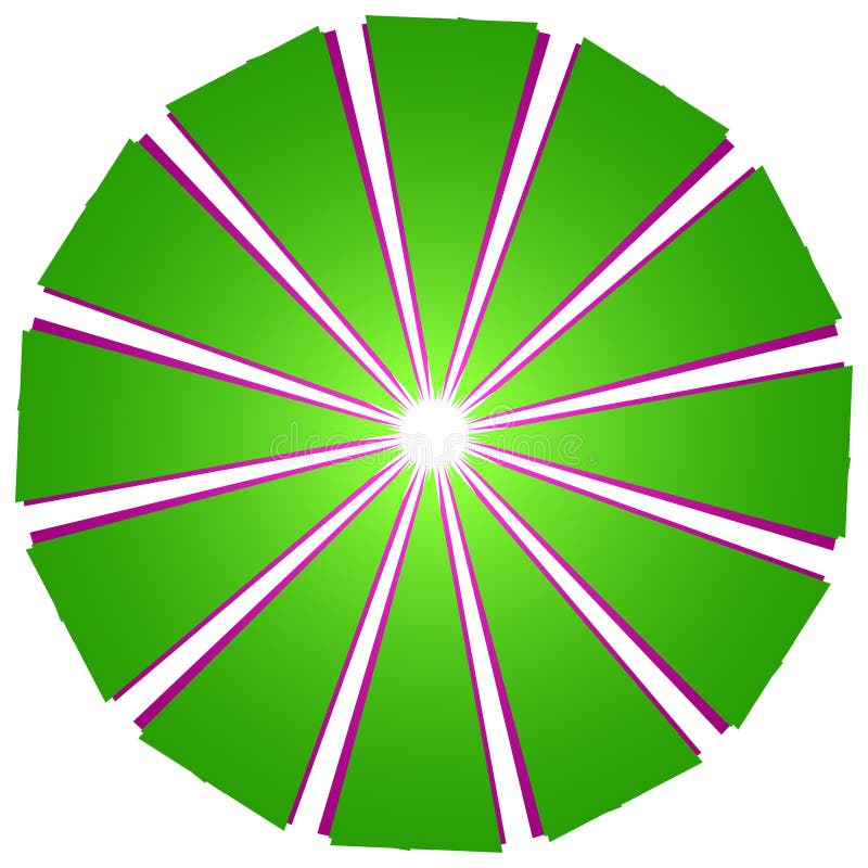 Abstract Circle with Overlapping Spokes Geometric Design Element ...