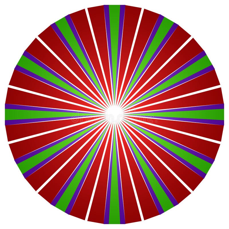 Abstract Circle with Overlapping Spokes Geometric Design Element ...